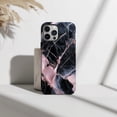 Dark Pink Charcoal Marble Phone Case Natural Stone Style Artistic ...