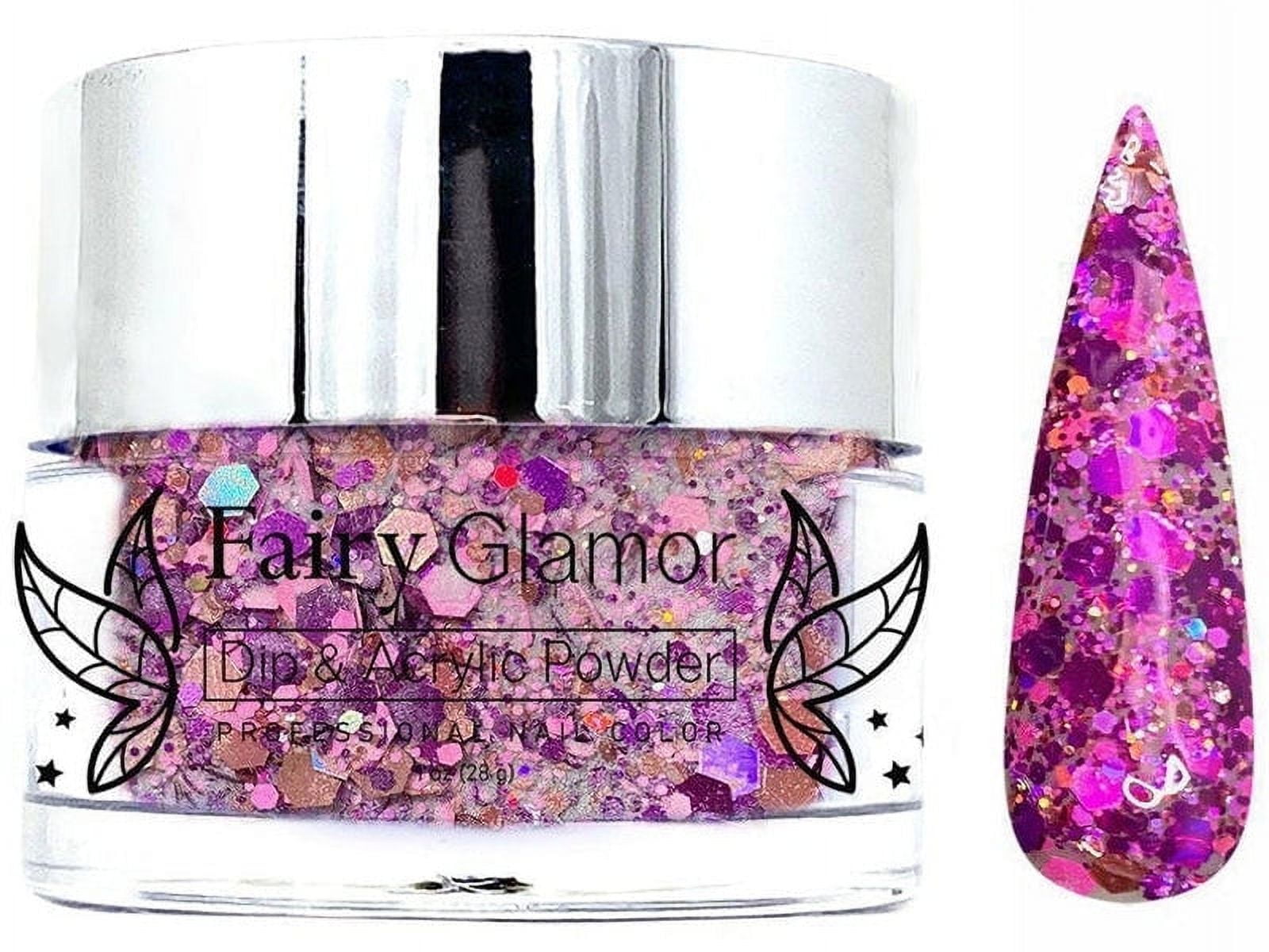 Dark Pink Chunky Glitter Dip and Acrylic Nail Powder 1oz | Faraway ...