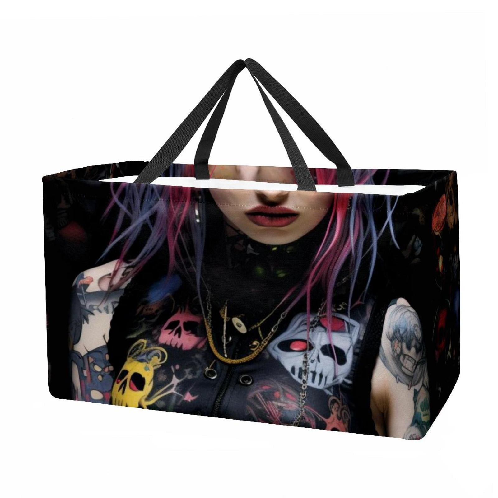 Dark Punk Collapsible Oxford Cloth Storage Bins Toy Basket Tote Bag ...