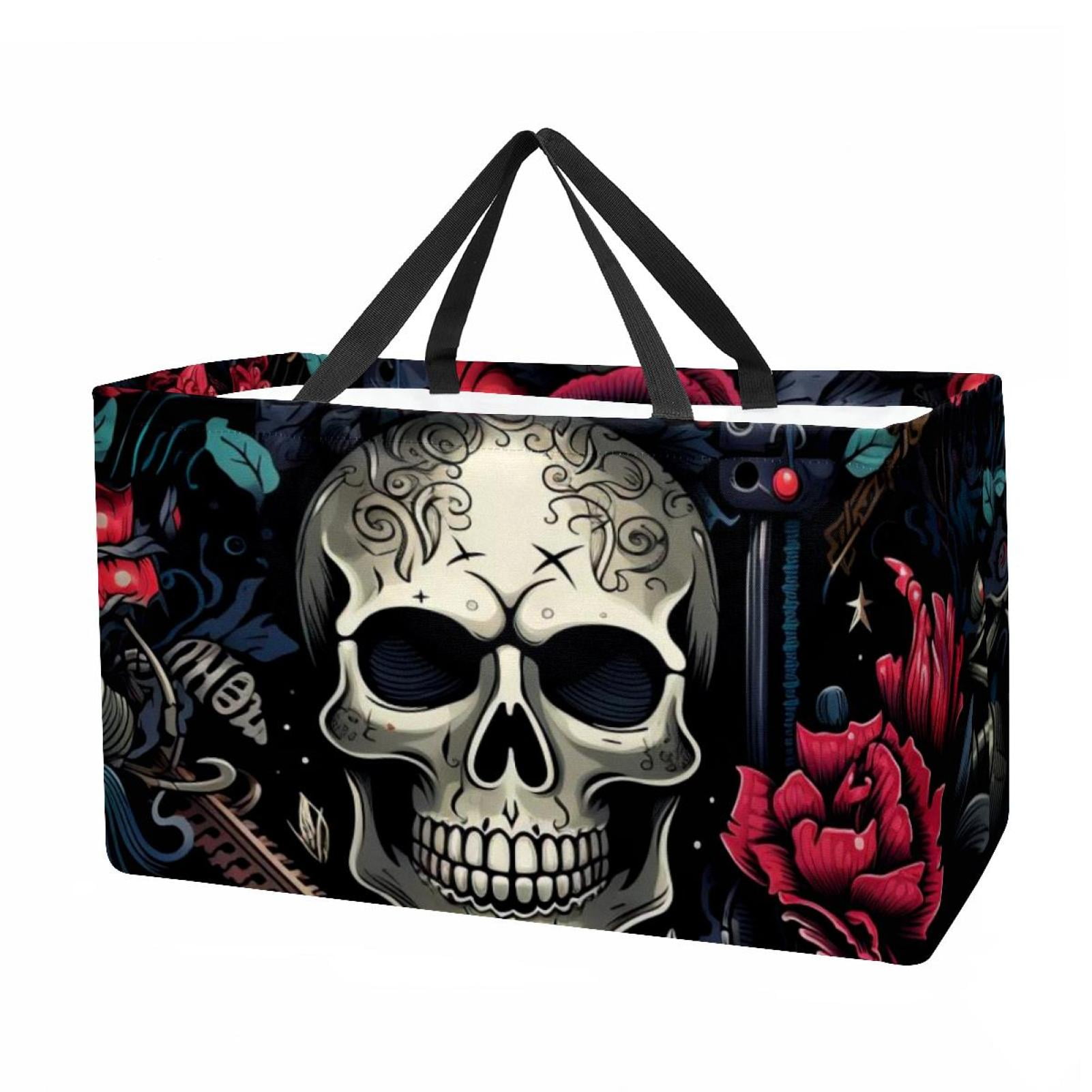 Dark Punk Large Capacity Reinforced Oxford Cloth Storage Bin - Reusable ...