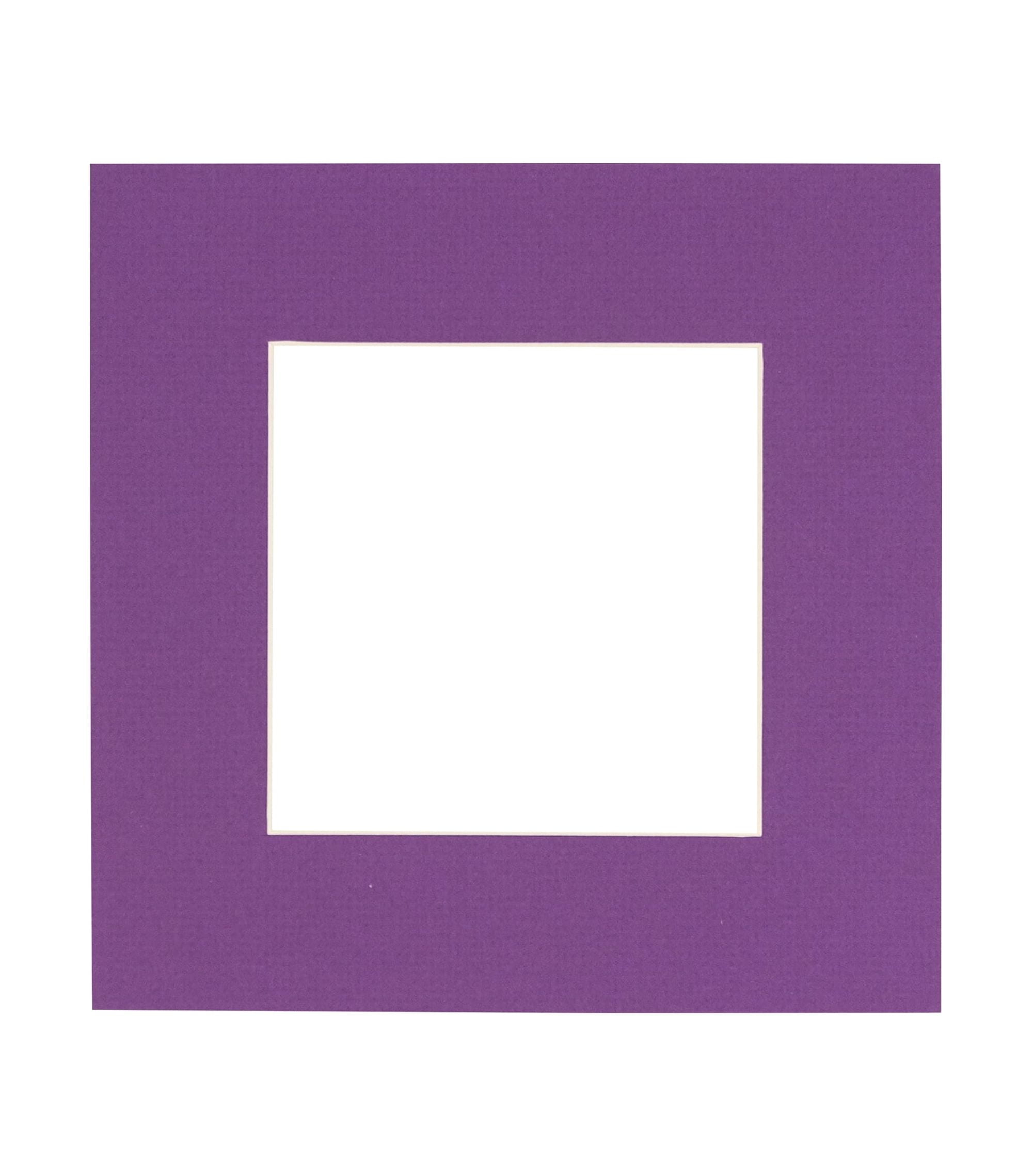 Dark Purple Acid Free 12x12 Picture Frame Mats with White Core Bevel ...