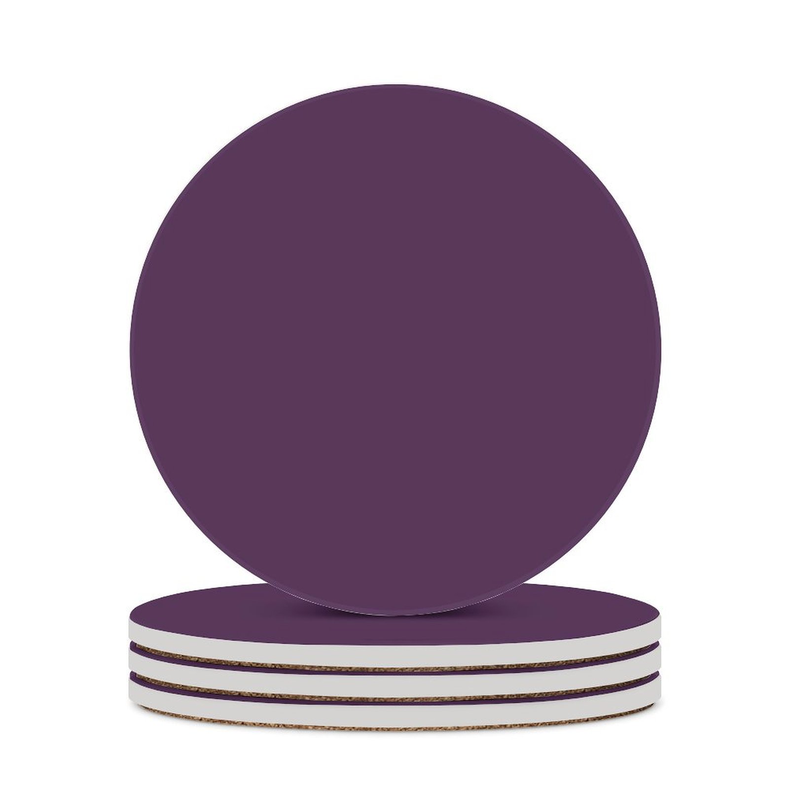 Dark Purple Ceramic Coasters Absorbent Coasters for Drinks Decorative ...