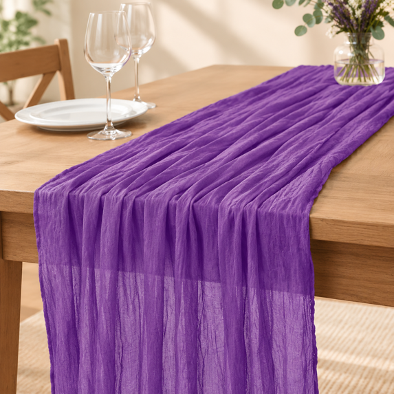 Dark Purple Cheesecloth Table Runner 1 Pack Fall - Walmart.com