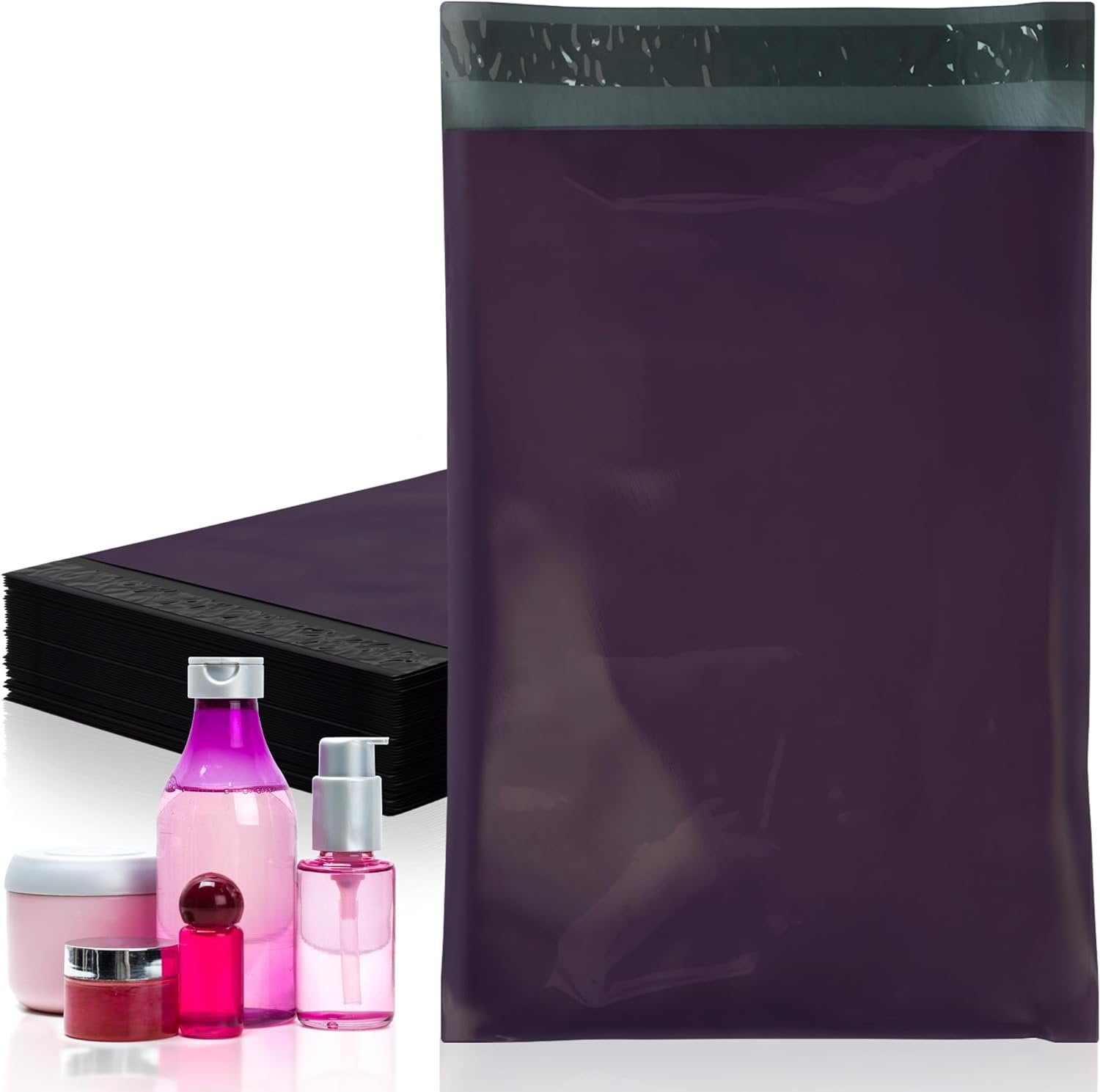 Dark Purple Expansion Poly Mailers 10 x 13 Inches. 100 Pack Poly ...