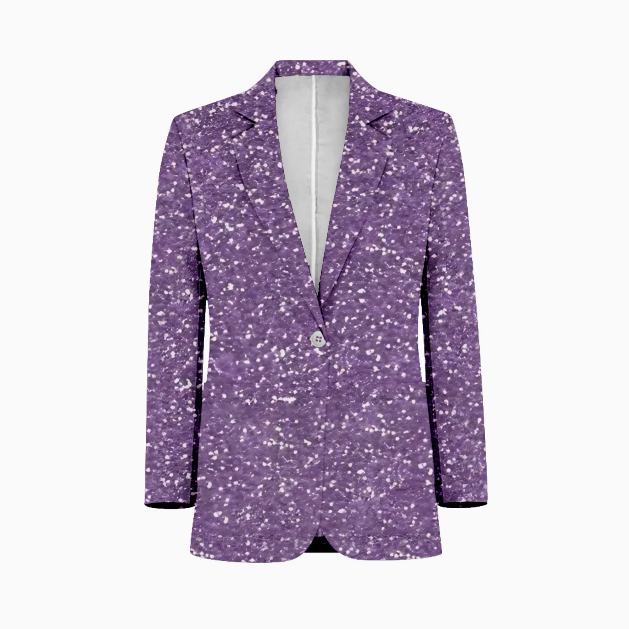 Dark Purple Glitter Customized Men's Suits full man Shawl Collar ...