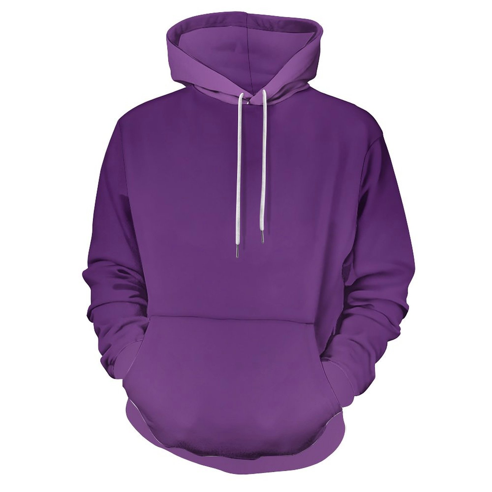 Dark Purple Gradient Regular Fit Hoodie, Sporty Pullover Hooded ...