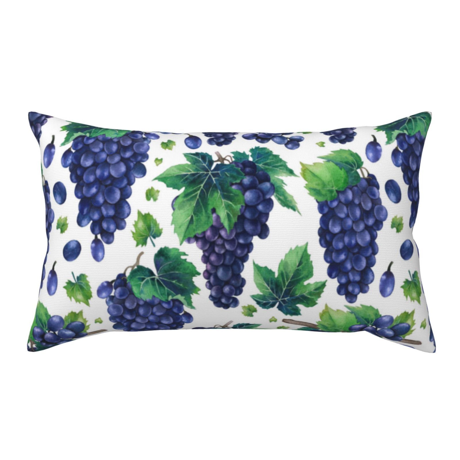 Dark Purple Grape Print Pillow Cases Standard Size, Soft Pillow Covers ...