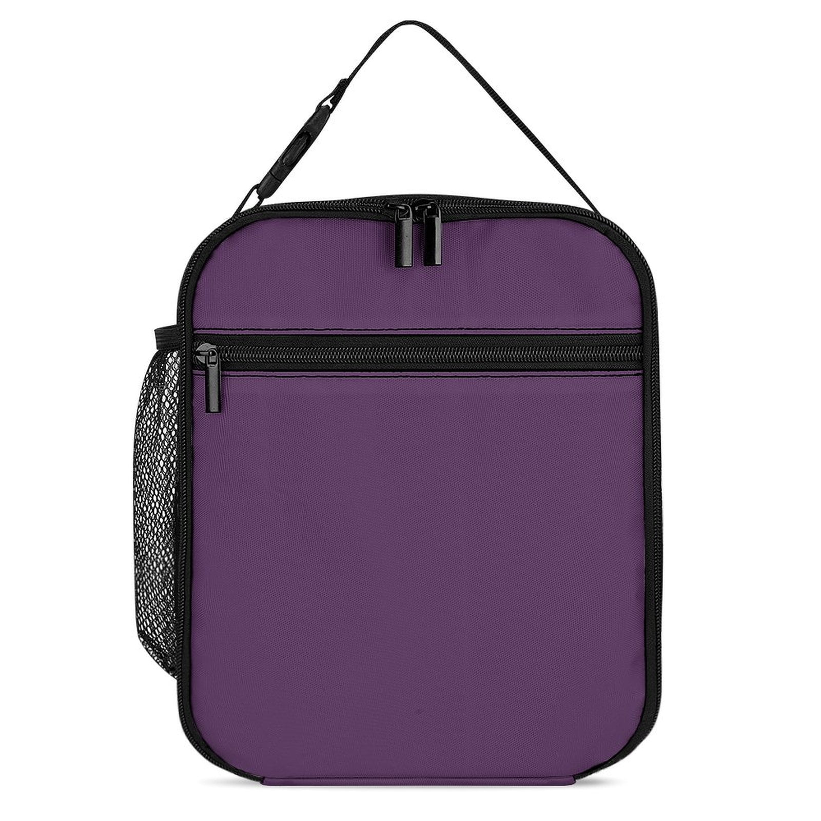 Dark Purple Insulated Lunch Tote Bag Portable Cooler Thermal Food Lunch ...