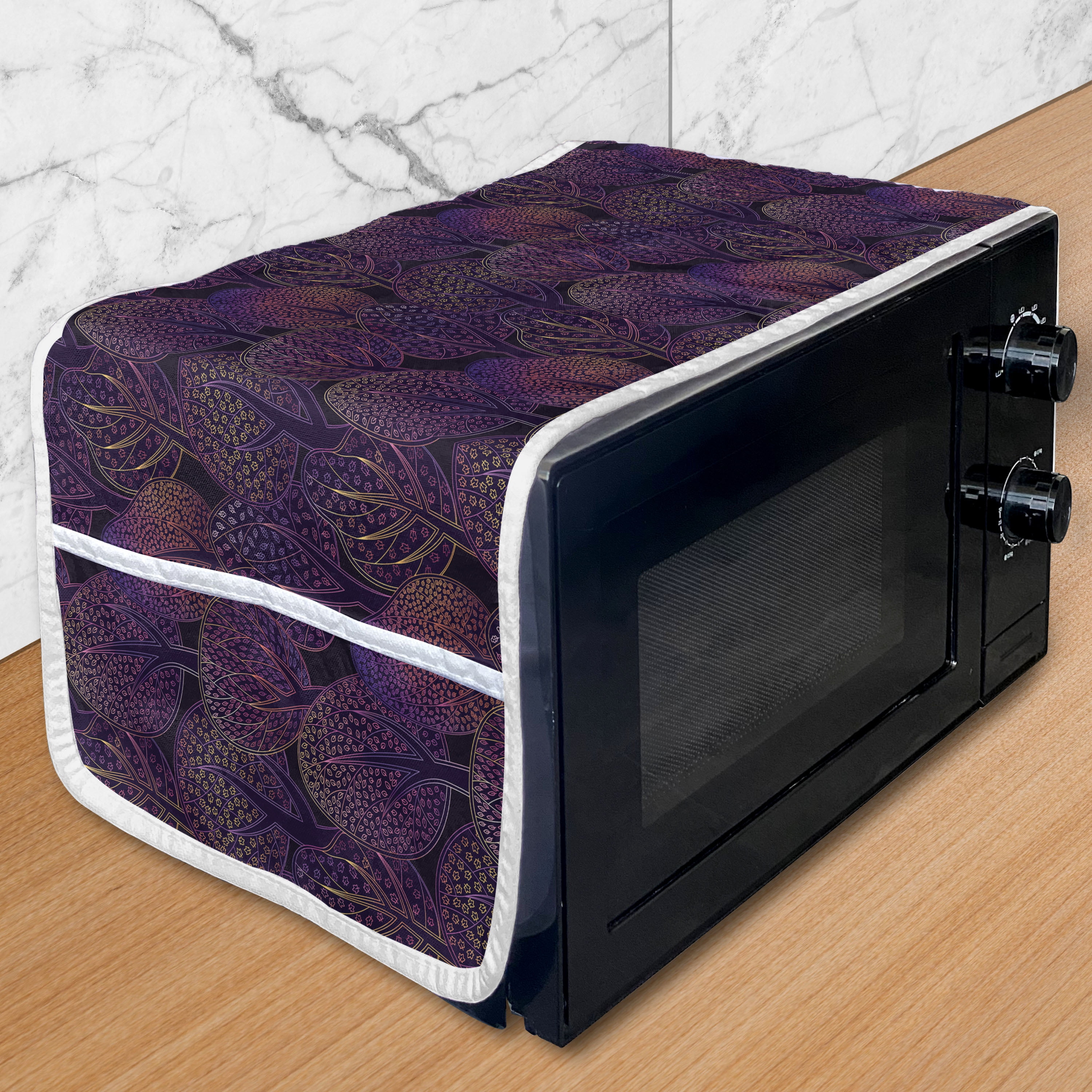Dark Purple Microwave Oven Cover, Continuing Forest Pattern in ...