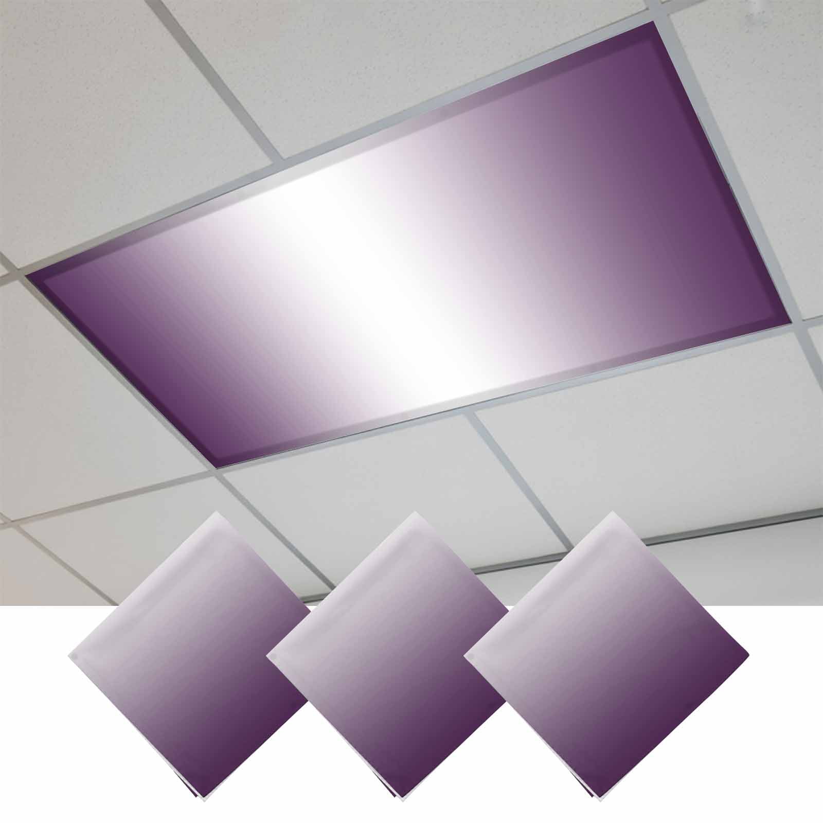 Dark Purple Ombre Fluorescent Light Covers, Purple White Gradient ...