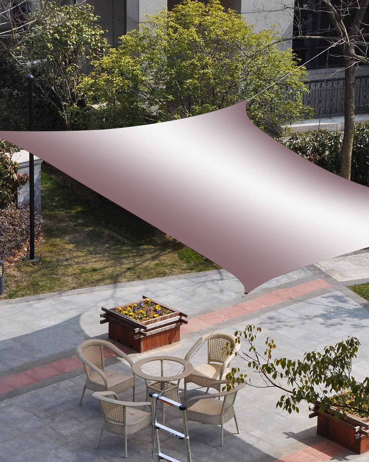 Dark Purple Ombre Sun Shade Sail 14'x18' Rectangle Outdoor Shade Canopy ...