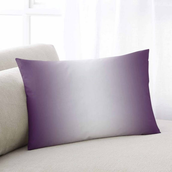 Dark Purple Ombre Throw Pillow Covers, Purple White Gradient Modern ...