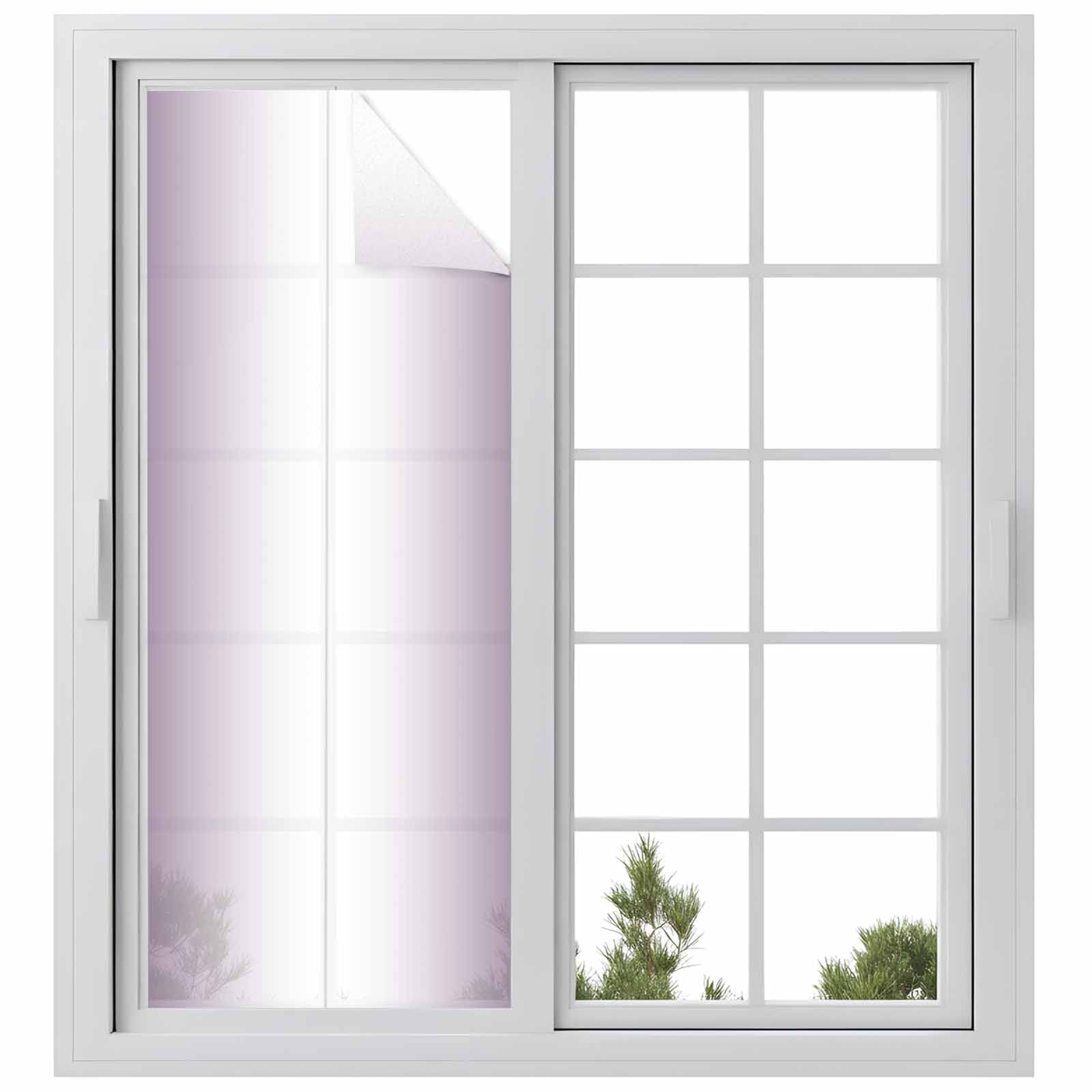 Dark Purple Ombre Window Privacy Film, Purple White Gradient Modern ...