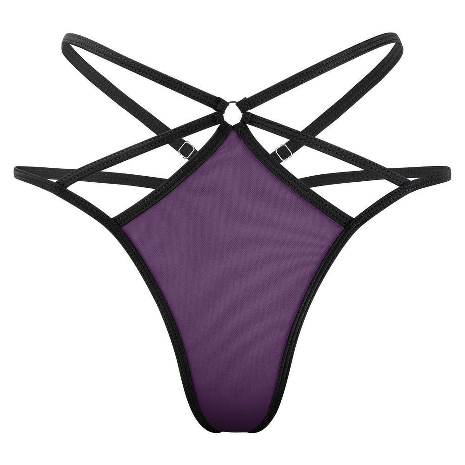 Dark Purple Open Type Women's Panties Crotch Opening G-strings Thongs ...