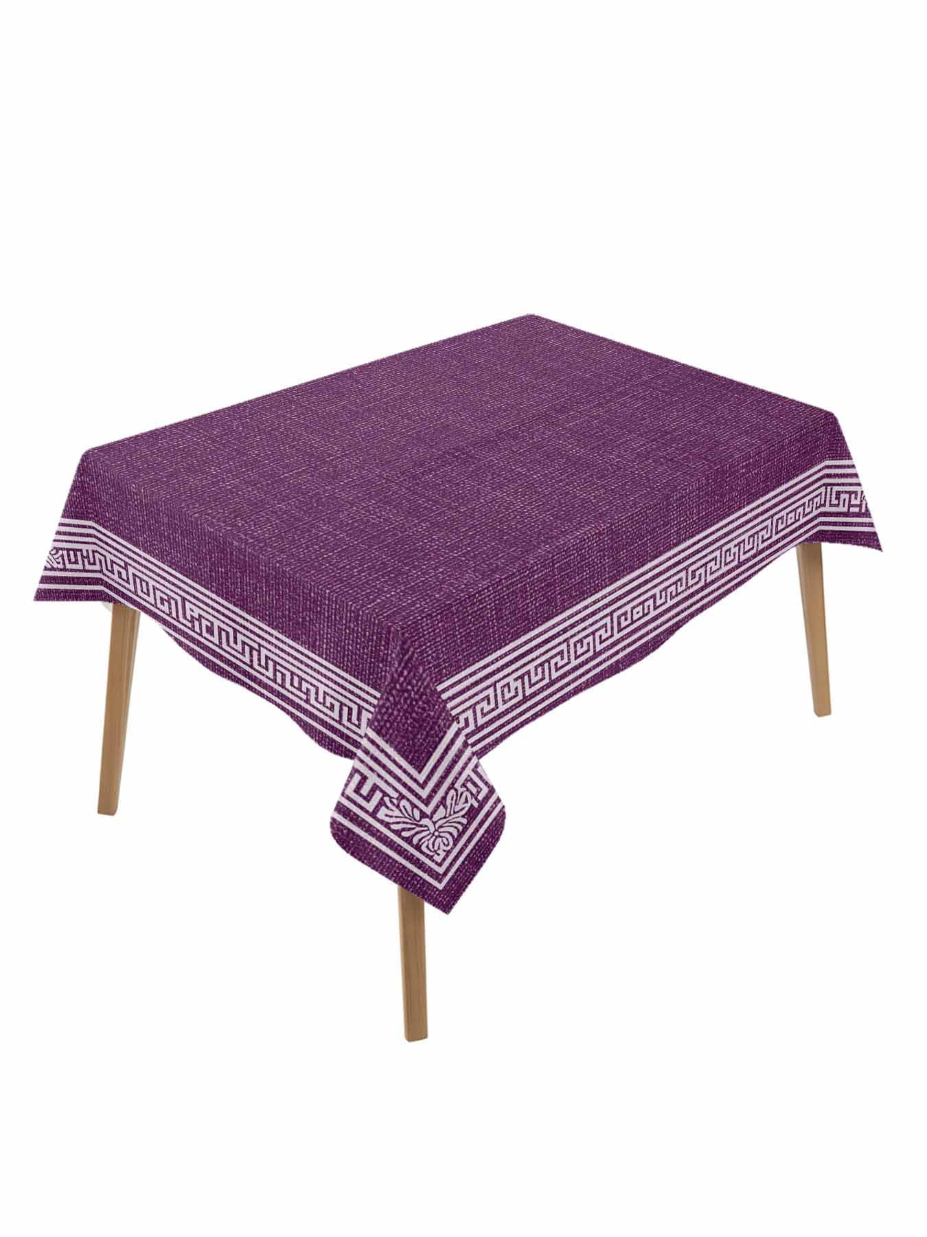 Dark Purple Retro Greek Key Table Cloth, Geometric Greece Ancient ...