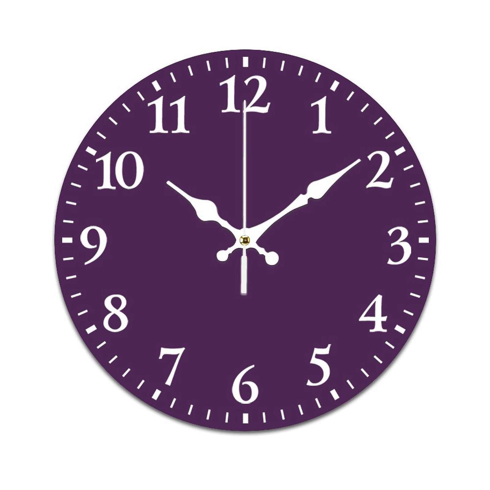 Dark Purple Wall Clock Modern Design Clocks Wall Hanging Home Office ...