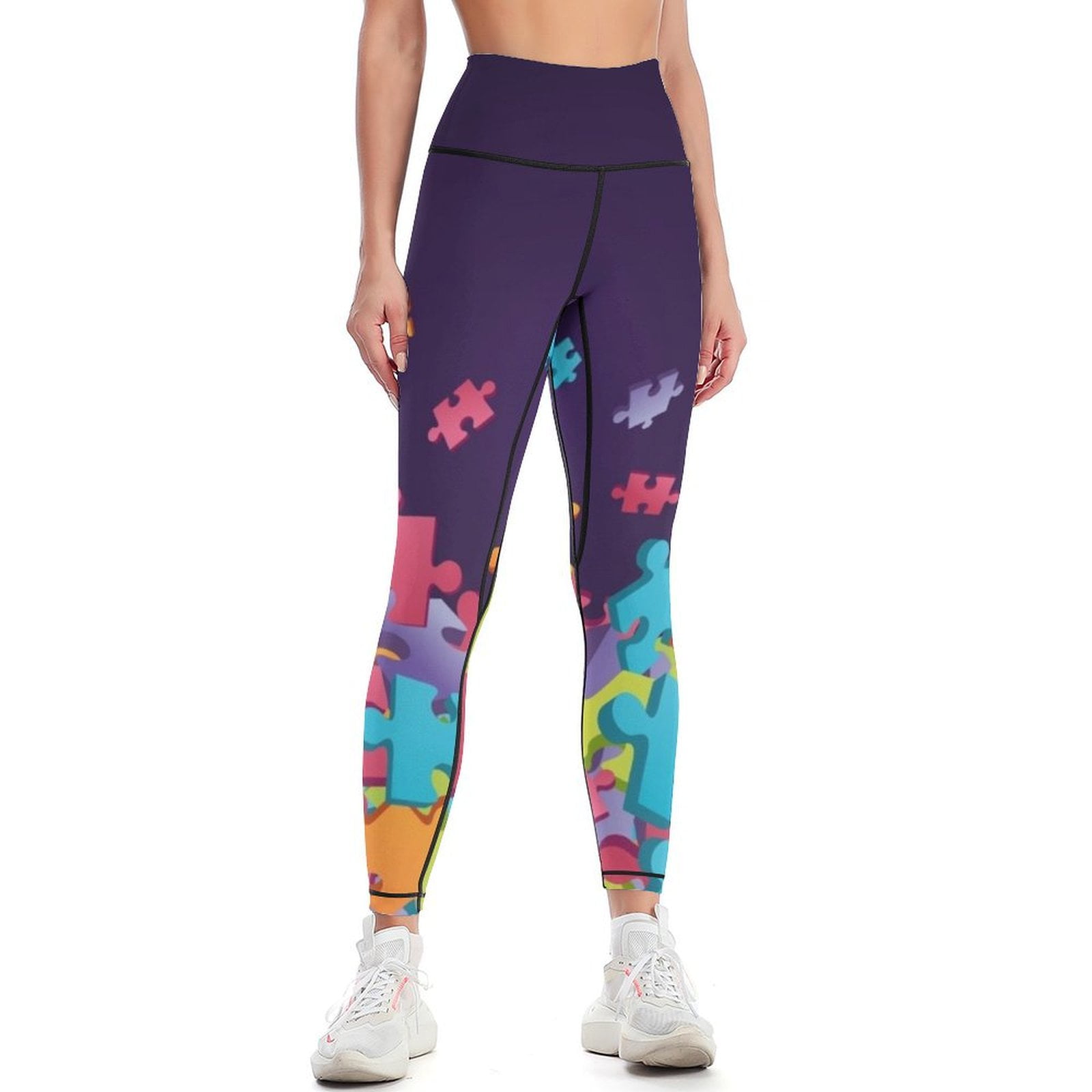 Dark Puzzle Pieces Leggings push up legging Women's sports pants Womens ...