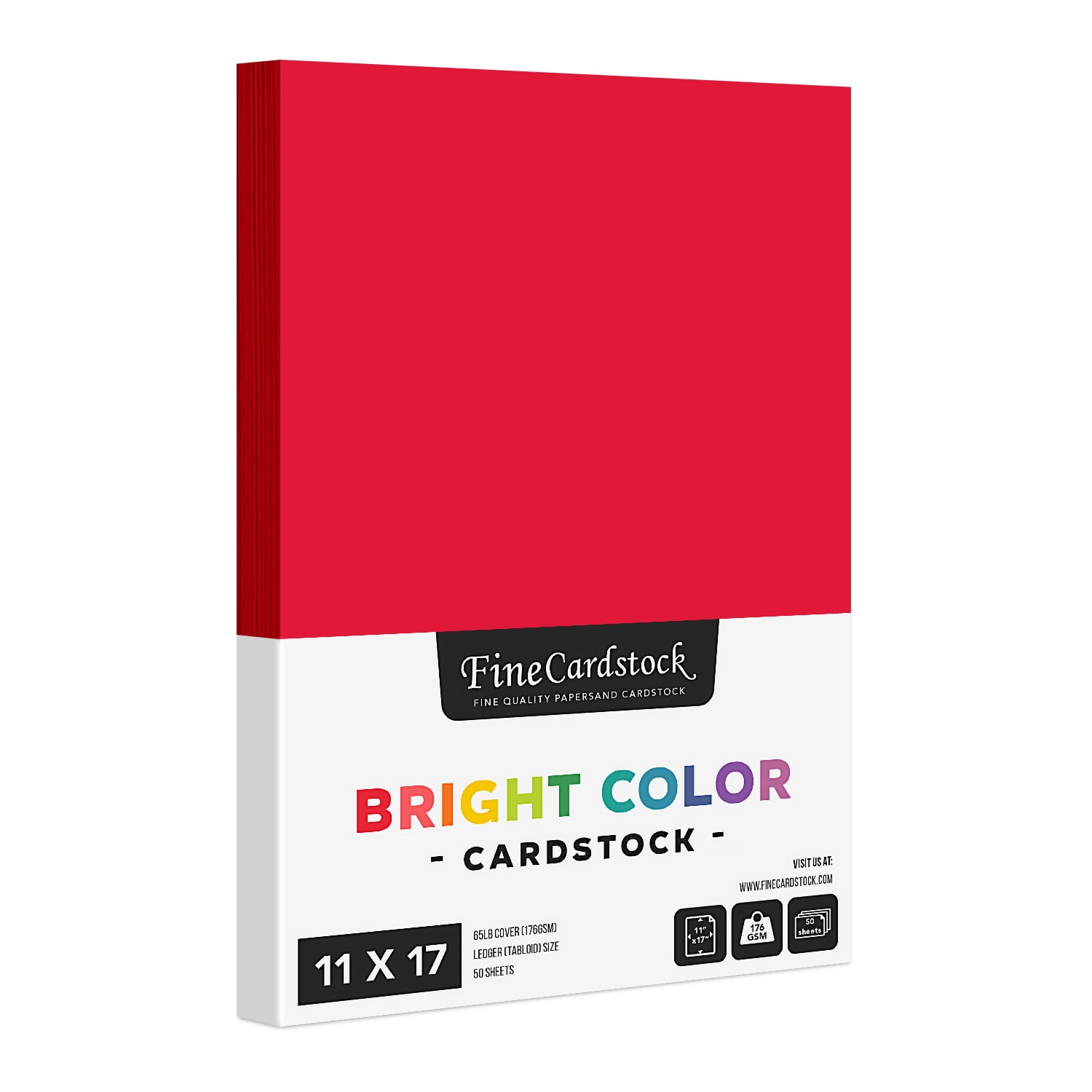 Dark Red Bright Color Cardstock Paper – Great for Arts and Crafts ...