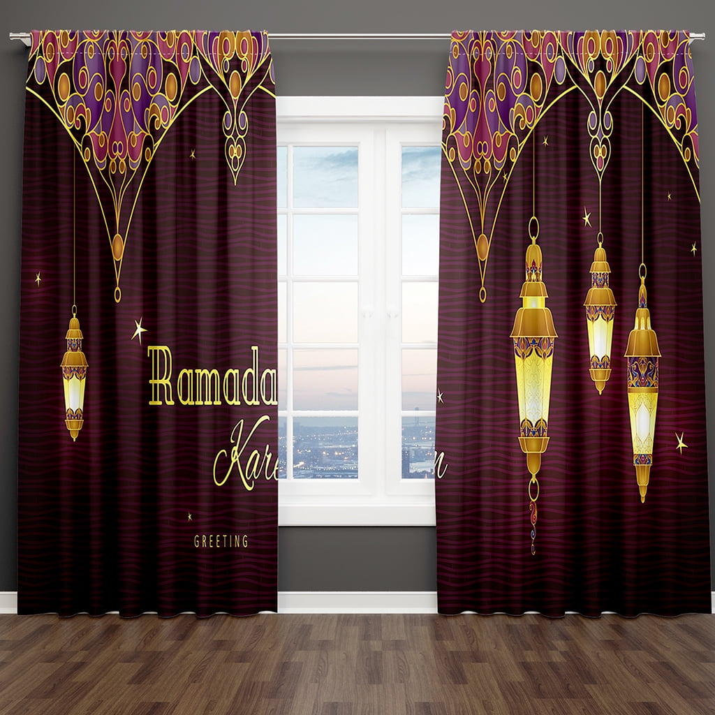 Dark Red Classical Window Curtains Blinds for Living Room Kids Bedroom ...