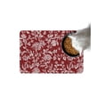 Dark Red Flower Doormat Non Slip Diatomaceous Earth Door Mat Absorbent ...