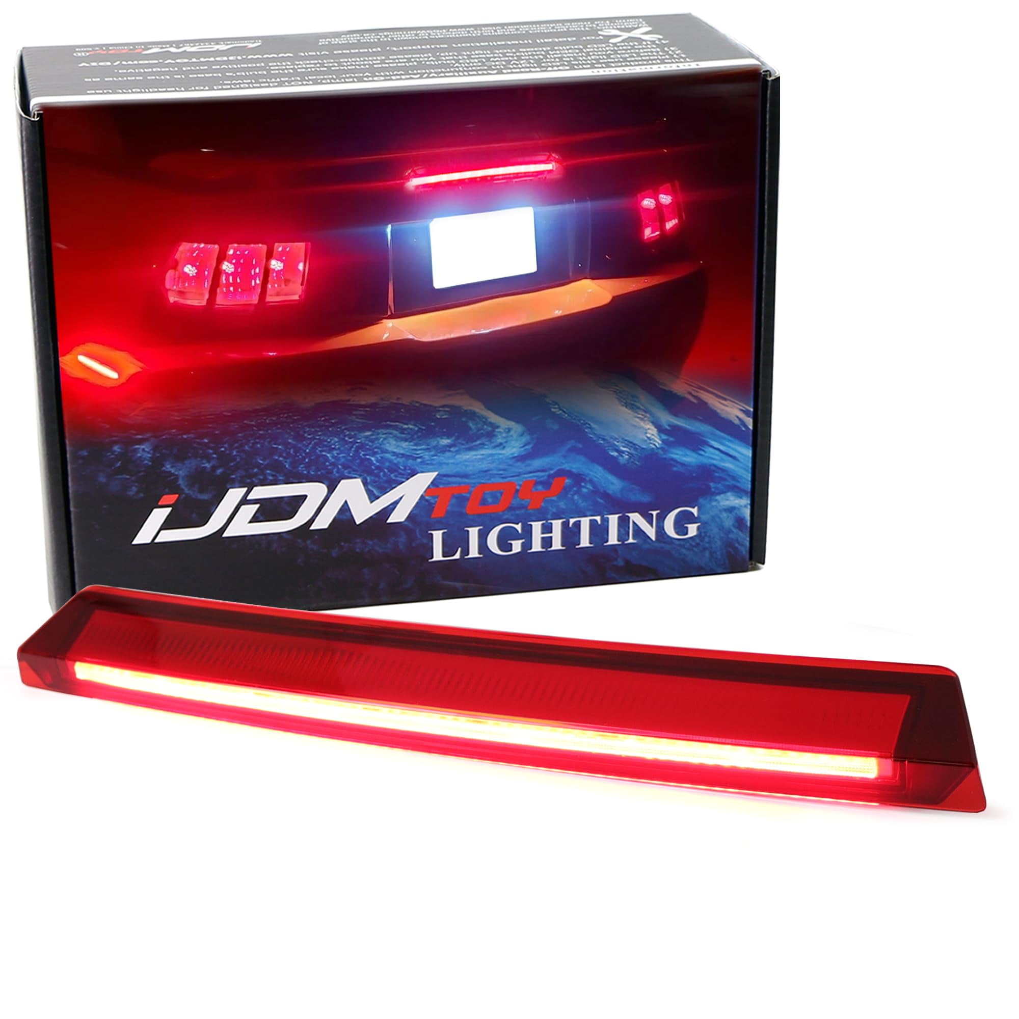 Dark Red Lens Full LED Tube 3rd Brake Light For 1999-2004 Ford Mustang ...