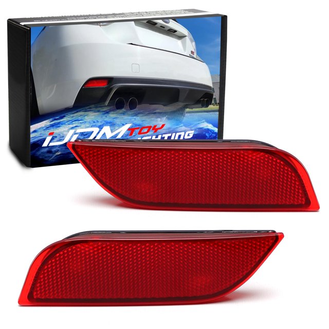Dark Red Lens Rear Bumper Reflector Lenses For Subaru WRX STI Impreza ...