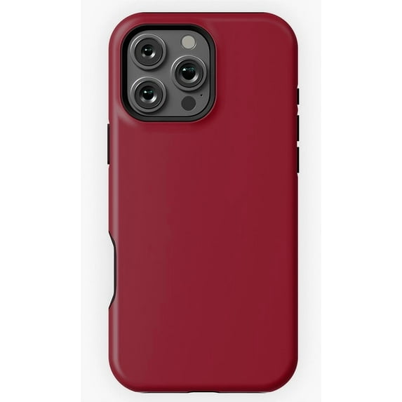 Dark Red Minimalist Solid Color Simple Phone Case for iPhone 11 12 13 ...