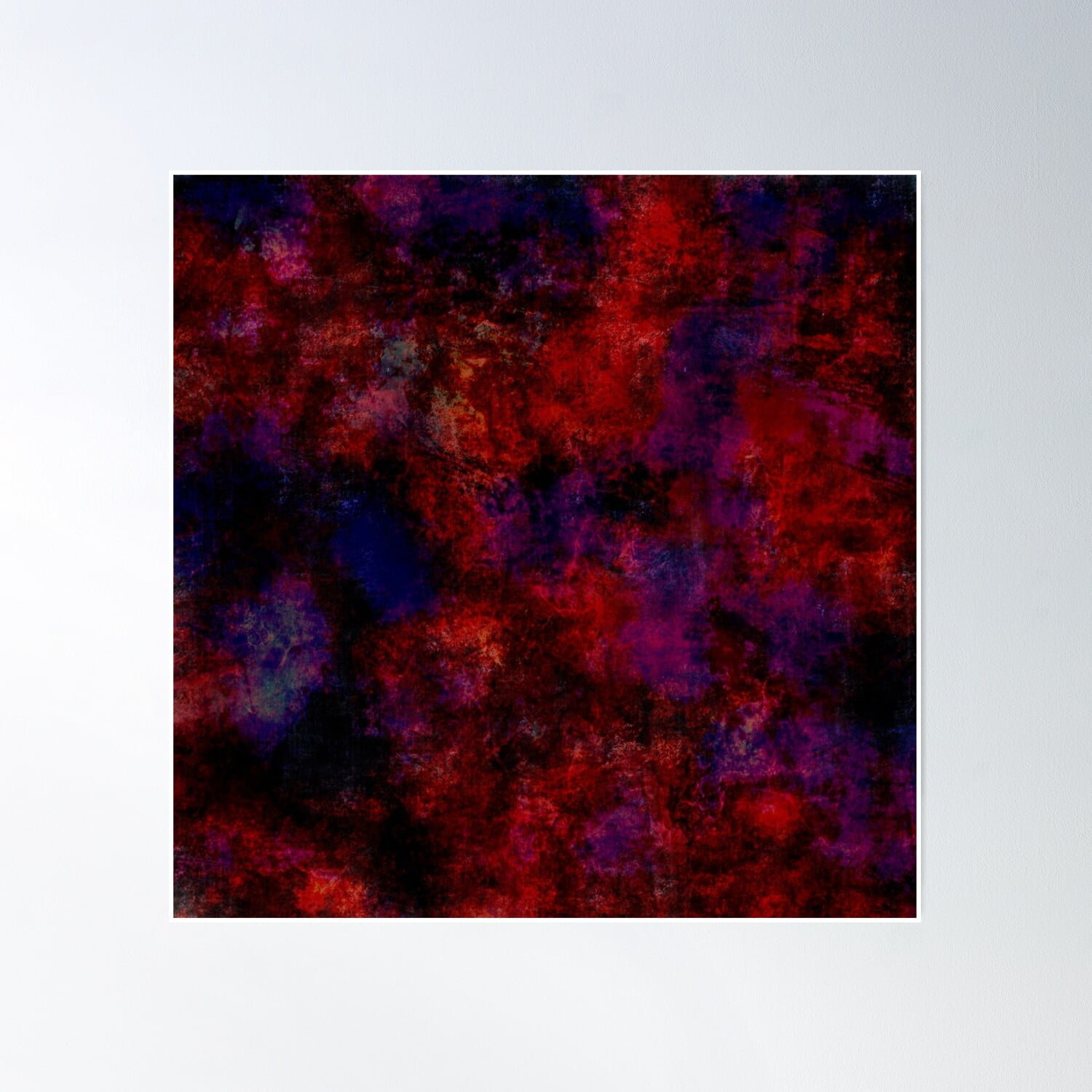 Dark Red Sky Poster Wall Art, Modern Wall Decor, 30x30 UNFRAMED ...