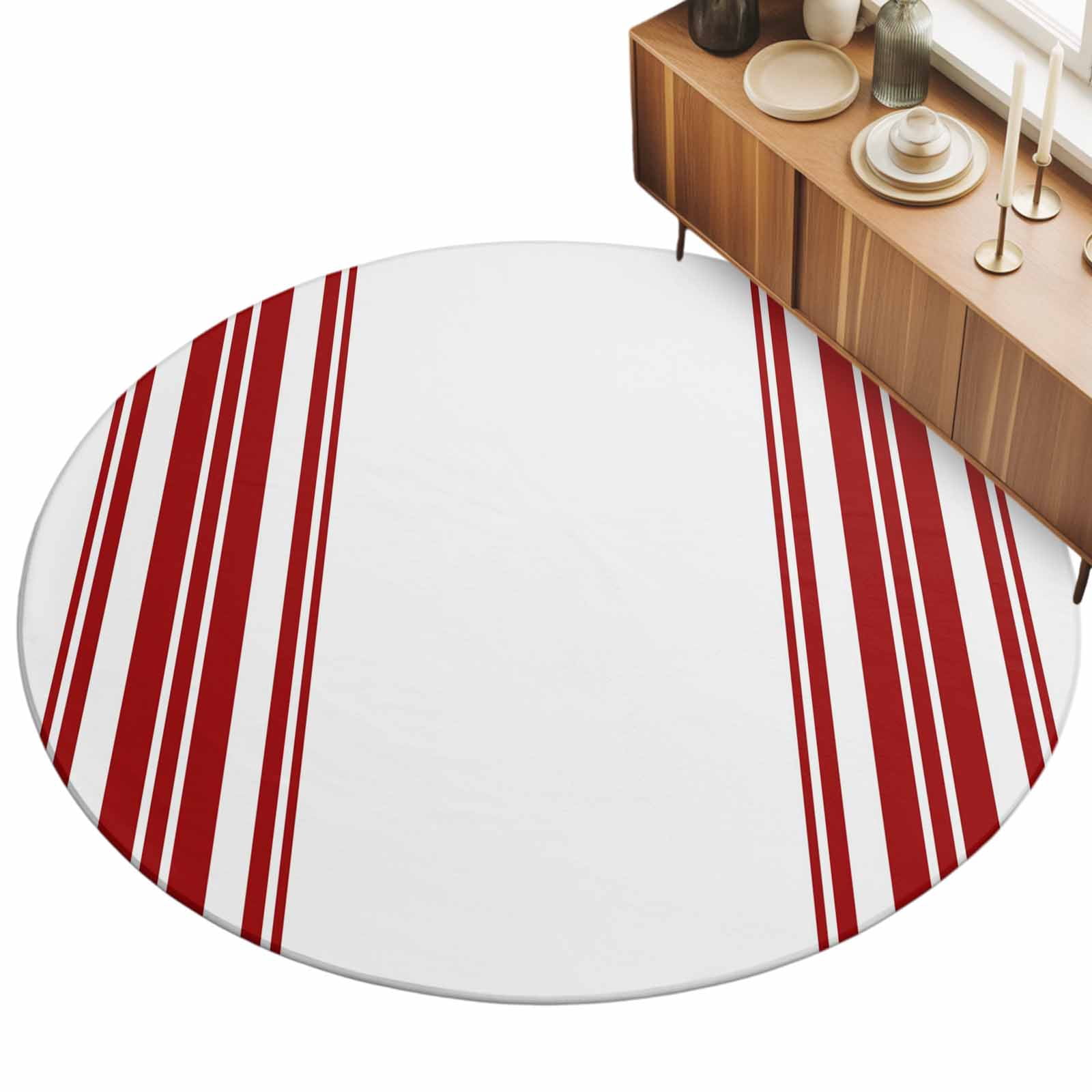Dark Red and White Striped Area Rug, Modern Minimalist Vertical Lines ...