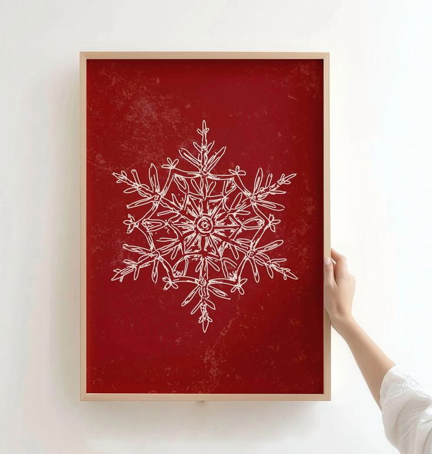 Dark Red Xmas Poster, Size 24''x36''-Gategoo - Walmart.com