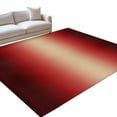 Dark Red Yellow Gradient 4x6ft Non Slip Area Rug Minimalist Ombre ...