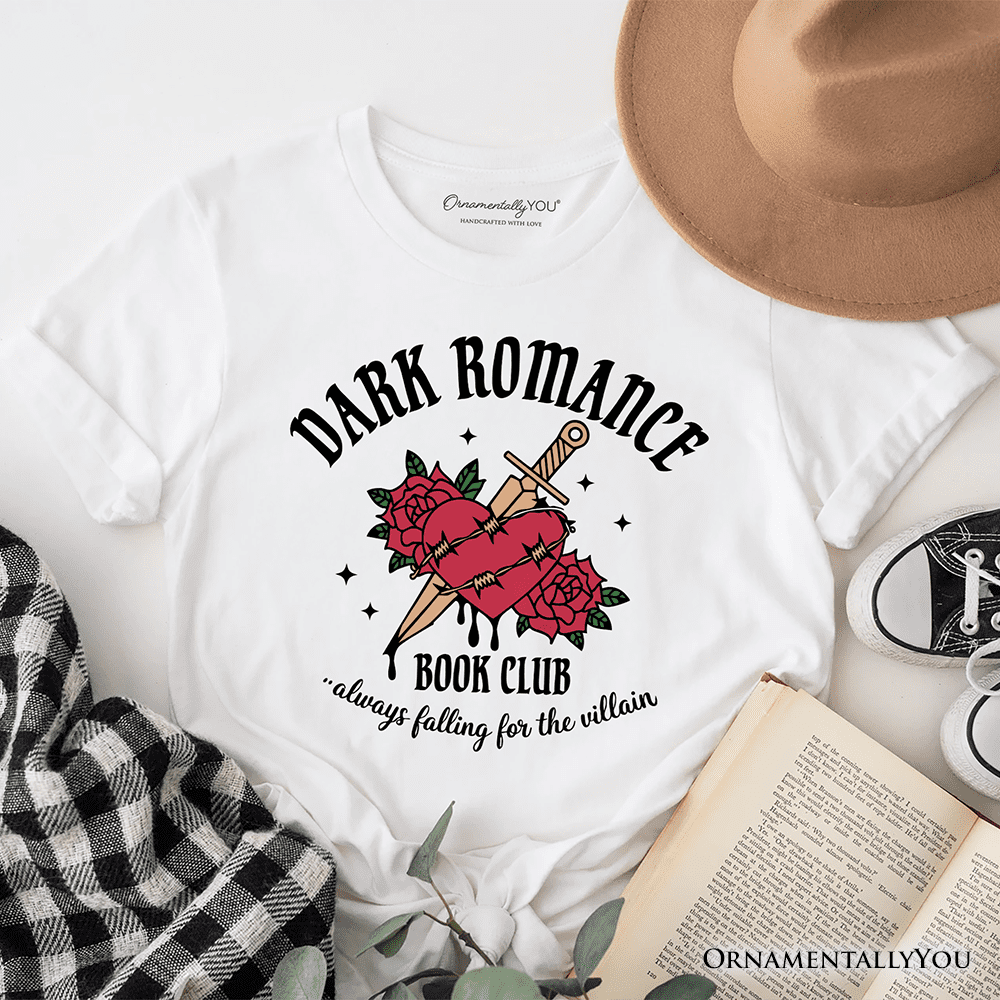 Dark Romance Book Club T-Shirt, Vintage Gothic Romantasy Bookish Tee ...