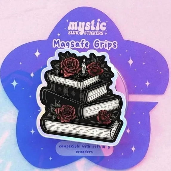 Dark Romance Book Phone Grip – Gothic Books with Red Roses, Spicy ...