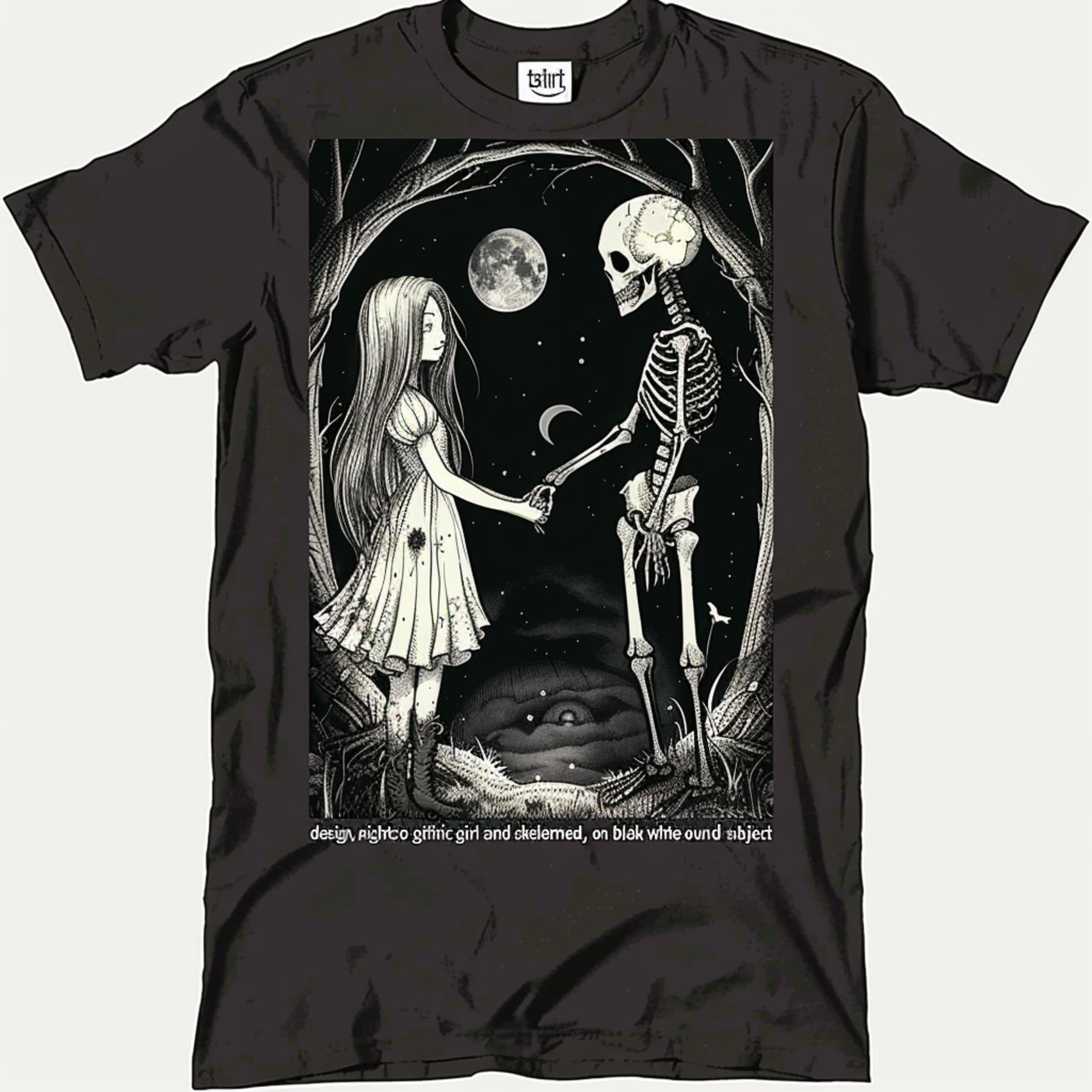 Dark Romance: Gothic Couple Embracing in Moonlight Unique Nightcore Art ...