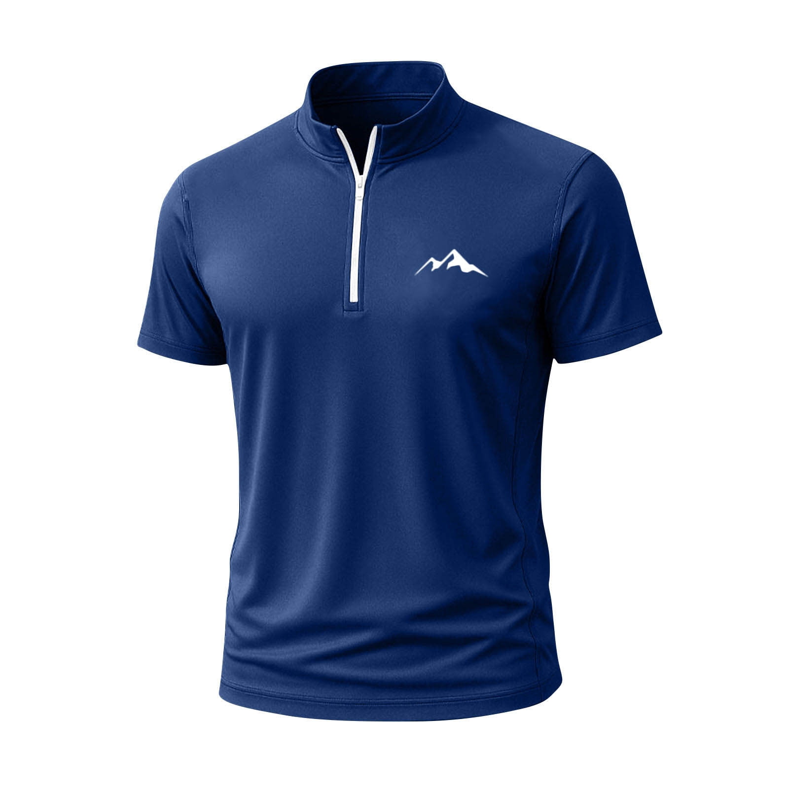 Dark Royal Blue Mens Short Sleeve Tshirts Tee Tops for Mens Collared ...