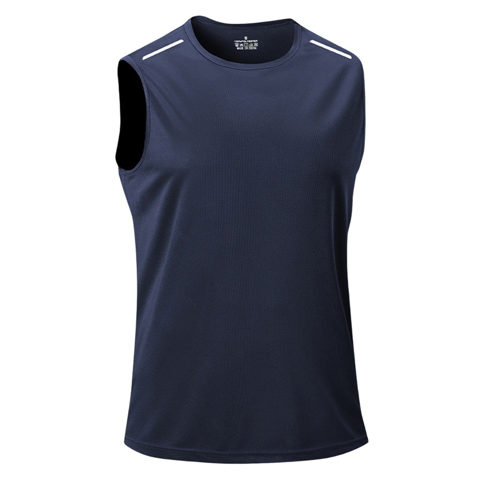 Dark Royal Blue Mens Vests Boat Neck Spandex Vest Tops for Man ...