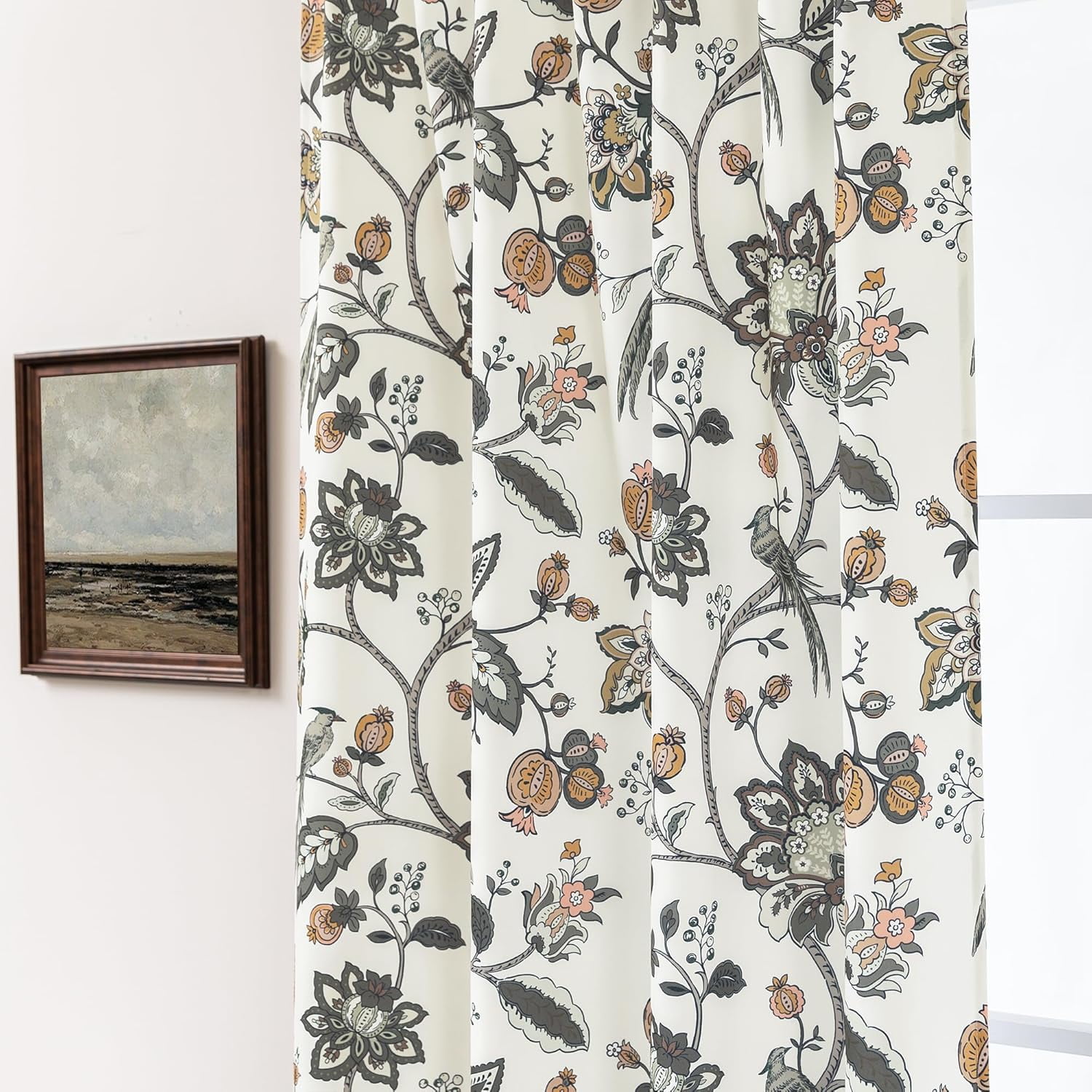 Dark Sage Olive Green and Chocolate Brown Curtains for Cabin Living ...