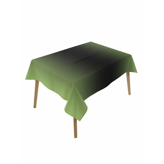 Dark Sea Green Black Ombre Table Cloth, Modern Gradient Abstract Art ...
