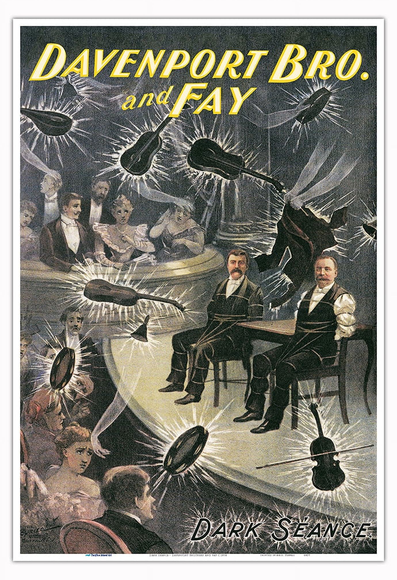 Dark Seance - Davenport Brothers and Fay - Vintage Magic Poster c.1894 ...