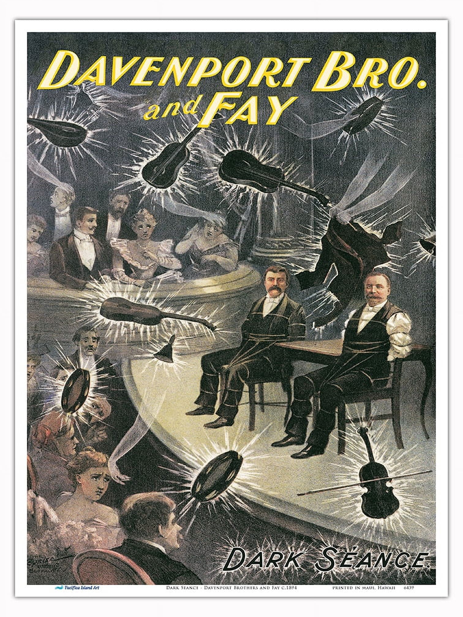 Dark Seance - Davenport Brothers and Fay - Vintage Magic Poster c.1894 ...