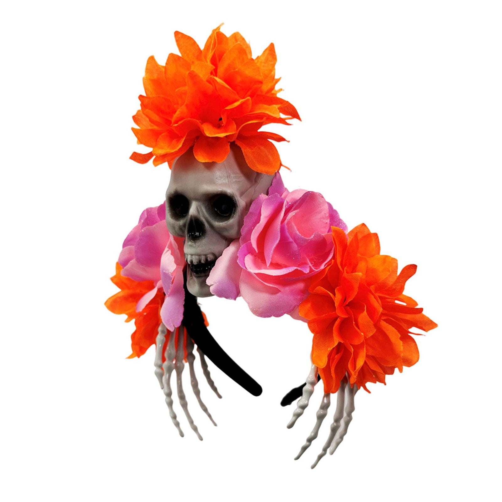 Dark Series Skeleton Hair Hoop with Realistic Skull Design & Simulated ...