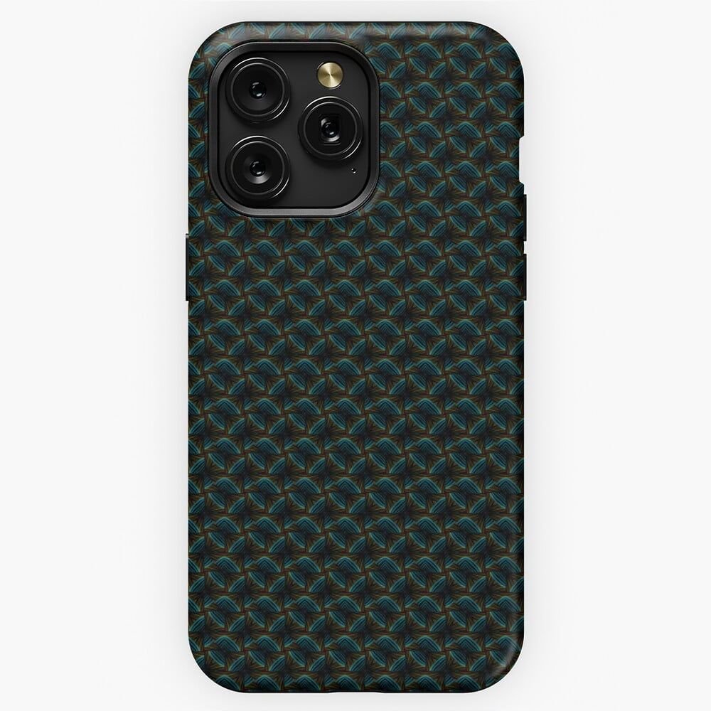 Dark Side Green Blue Optical Abstract Pattern iPhone Case 17 11 12 13 ...