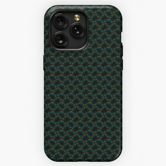 Dark Side Green Blue Optical Abstract Pattern iPhone Case 17 11 12 13 ...