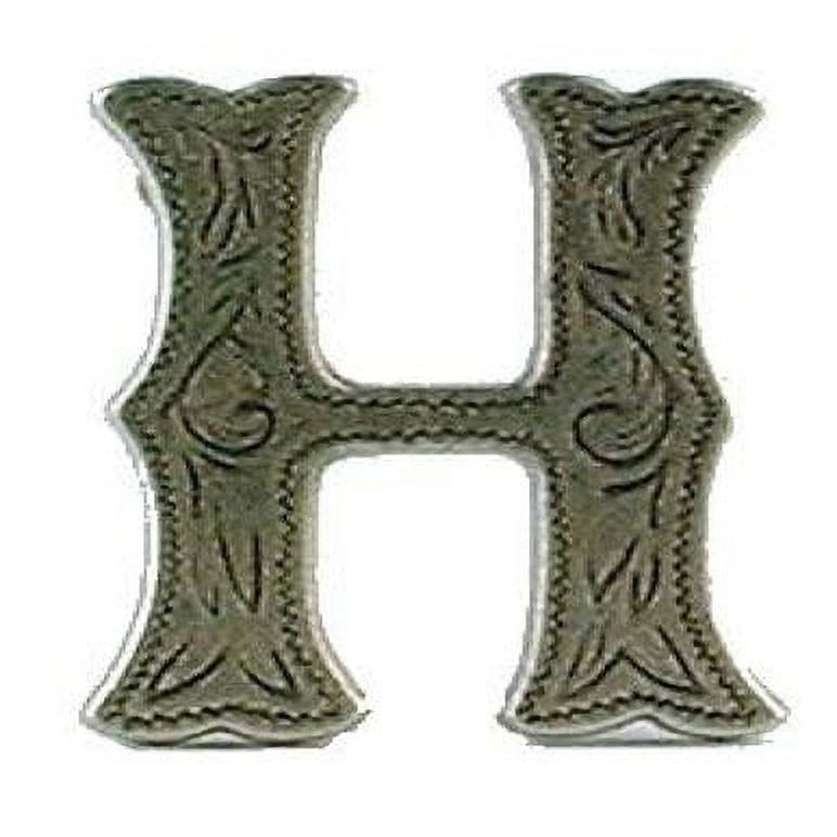 Dark Silver Concho Alphabet Letter H 3/4" Tall 1339-082 - Walmart.com