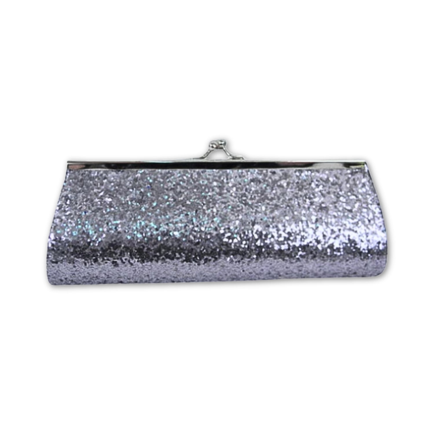 Dark Silver Metallic Clutch Purse 8" x 3" with Chain (Each) - Walmart.com