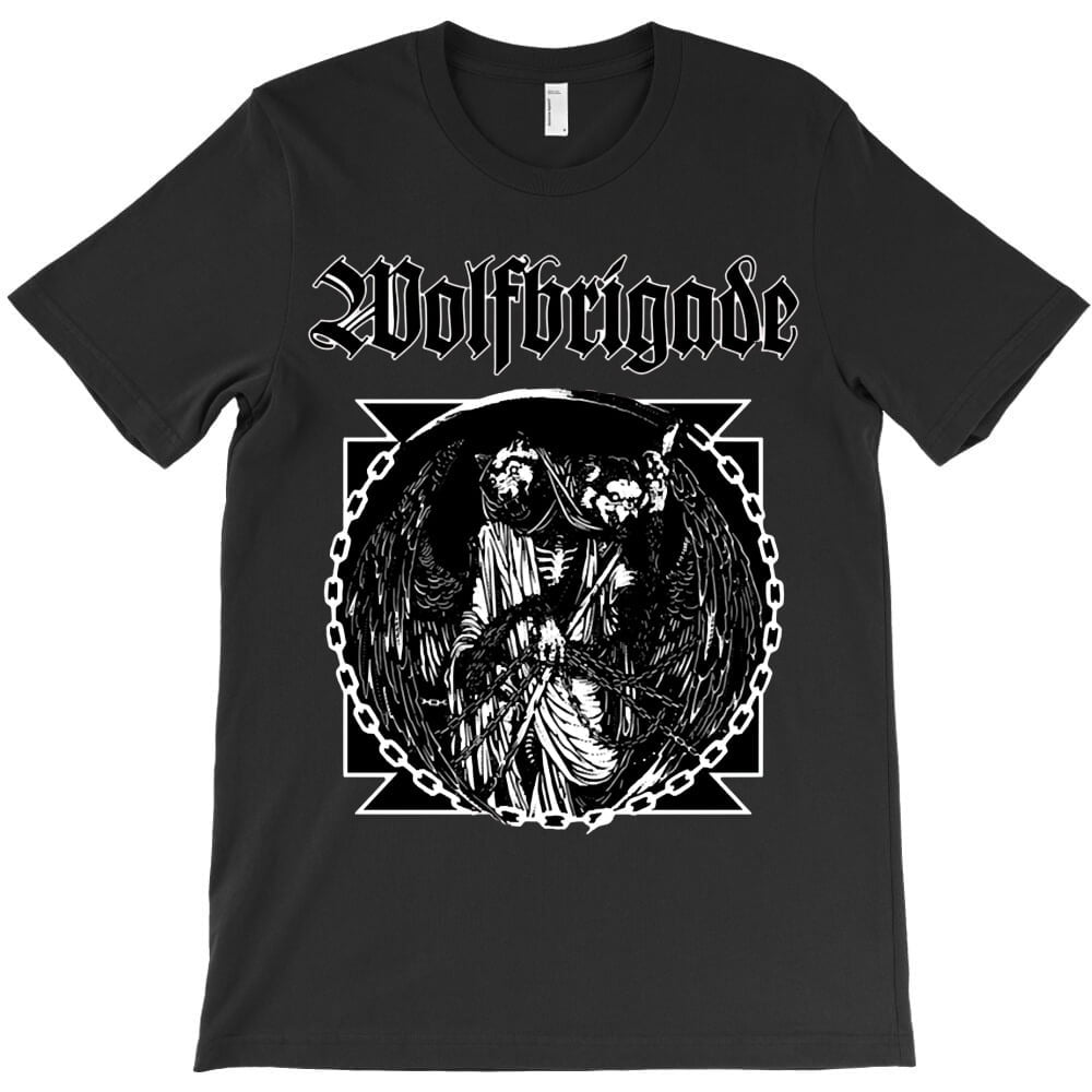 Dark Skeleton And Wolf Funny Mens My Favorite Gothic Graphic Art H44842 ...