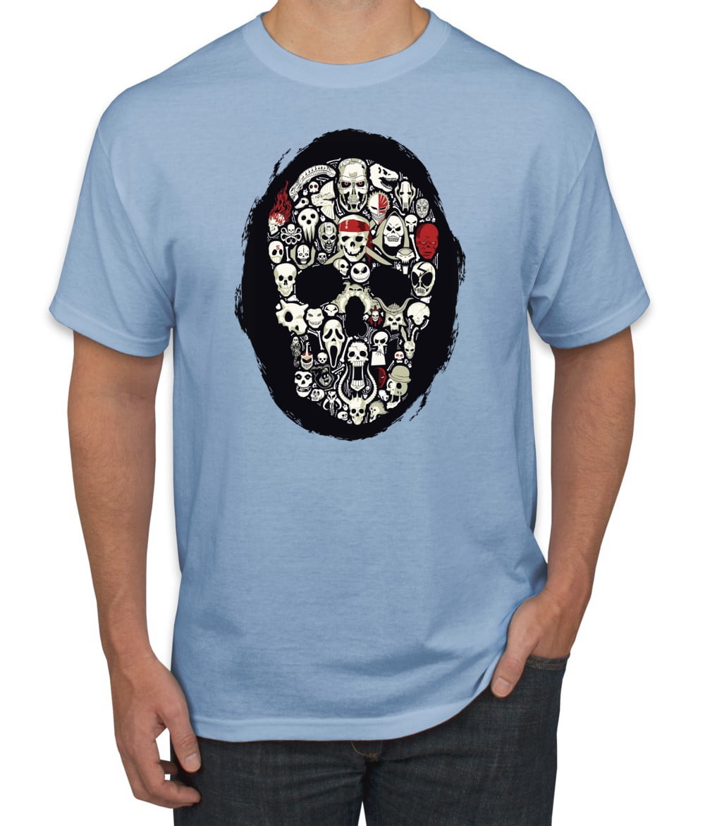 Dark Skeleton Grim Reaper Trippy Skull Face Fashion Graphic T-Shirt ...