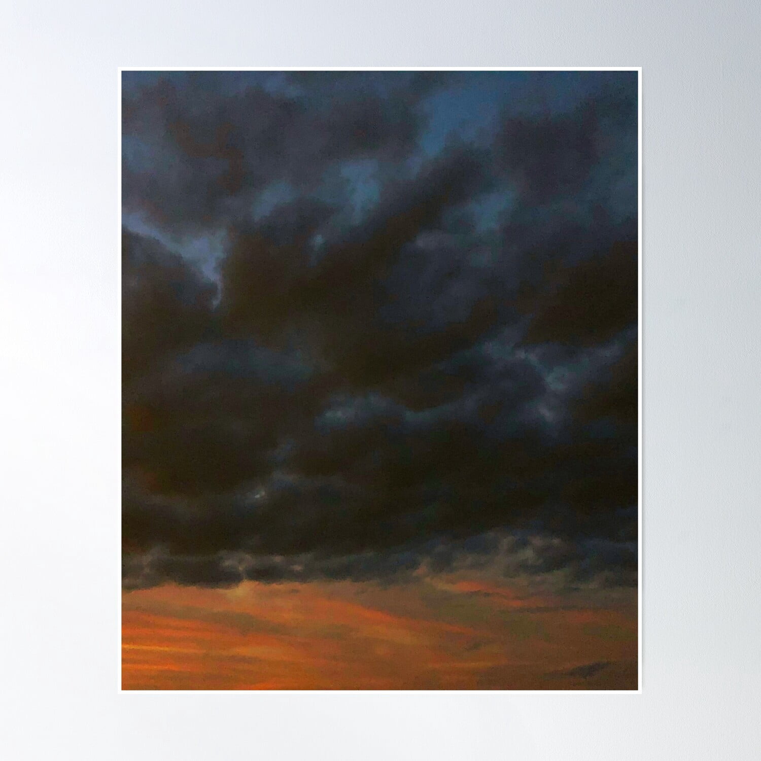 Dark Skies Above Sunny Sunset Poster Wall Art Modern Wall Decor Art ...