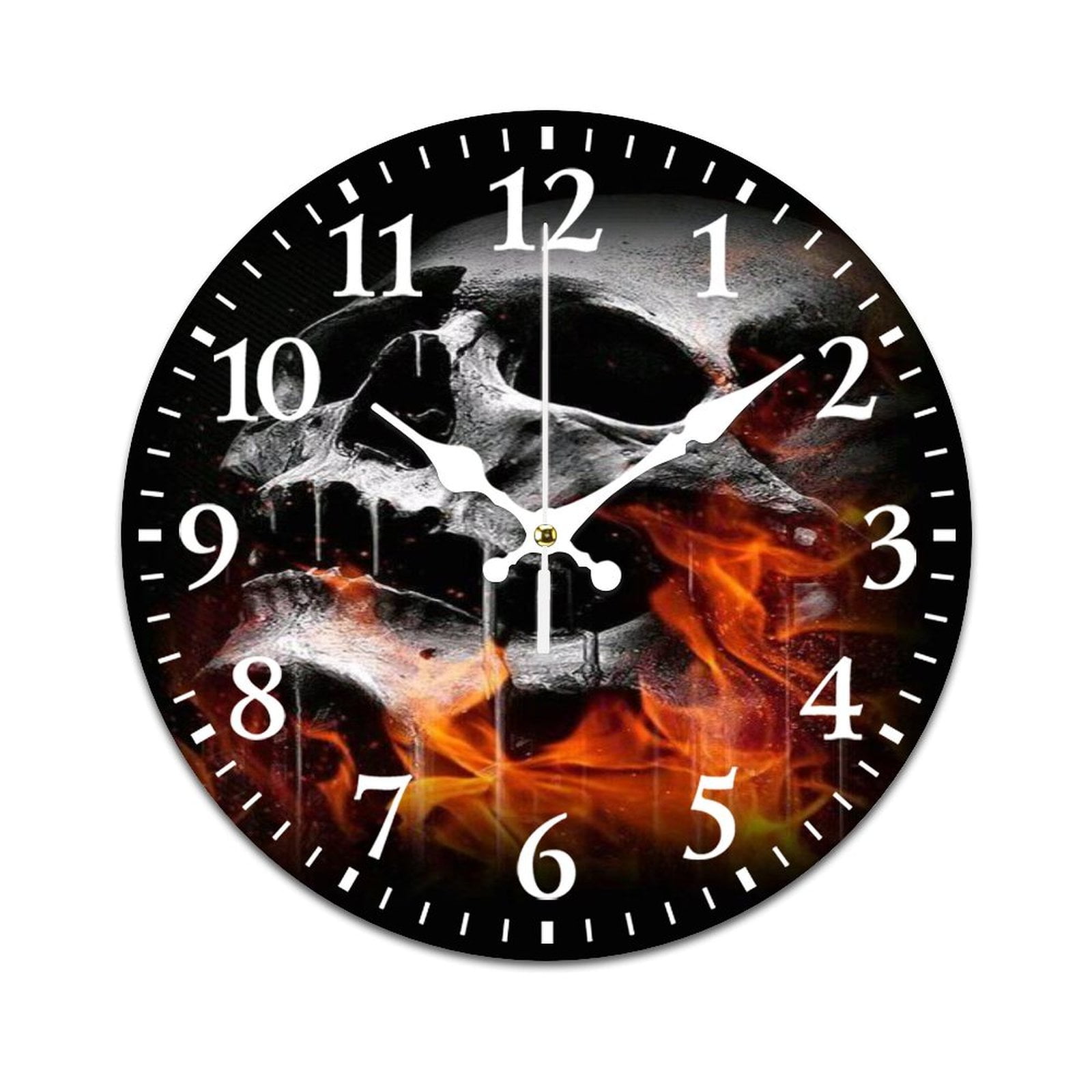 Dark Skull Wall Clock Modern Design Clocks Wall Hanging Home Office ...