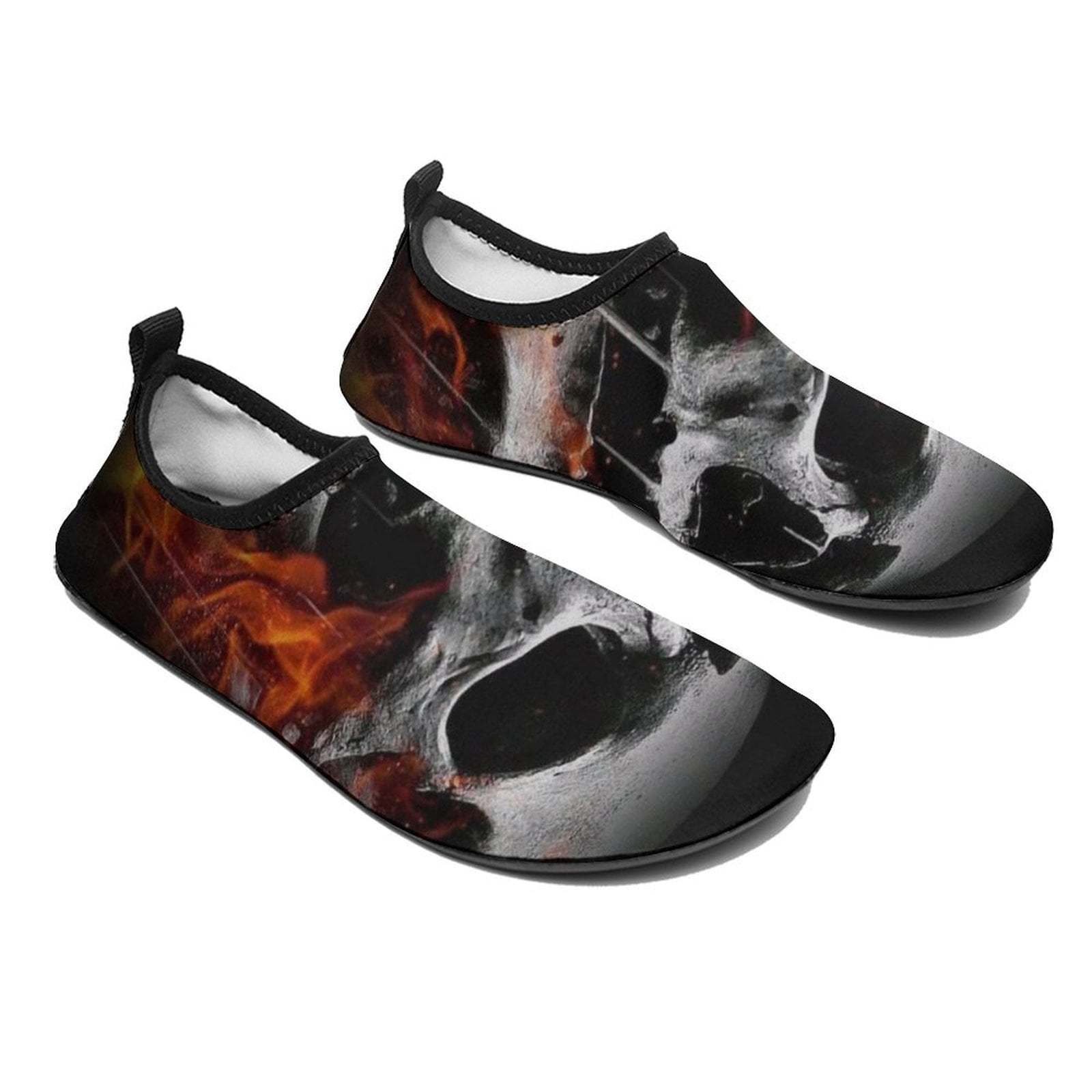 Dark Skull Water Shoes Beach Slip-on Shoes for Men Women Swim Pool Yoga ...